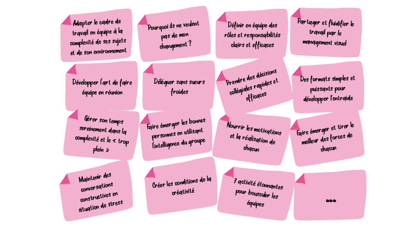 Exemples de sujets d’ateliers/formations et accompagnements ciblés ...